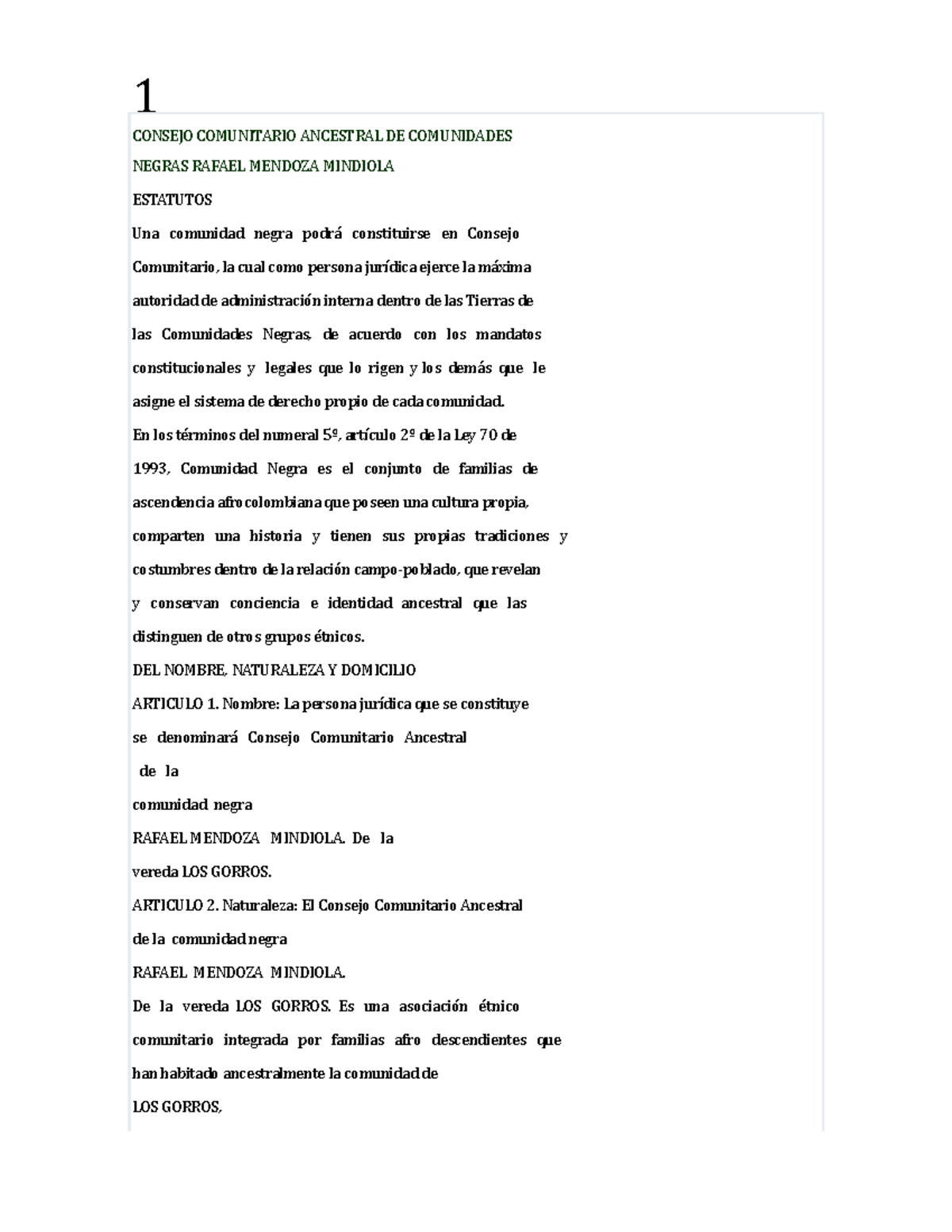 Documento (1) (17) - trabajo - 1 CONSEJO COMUNITARIO ANCESTRAL DE ...