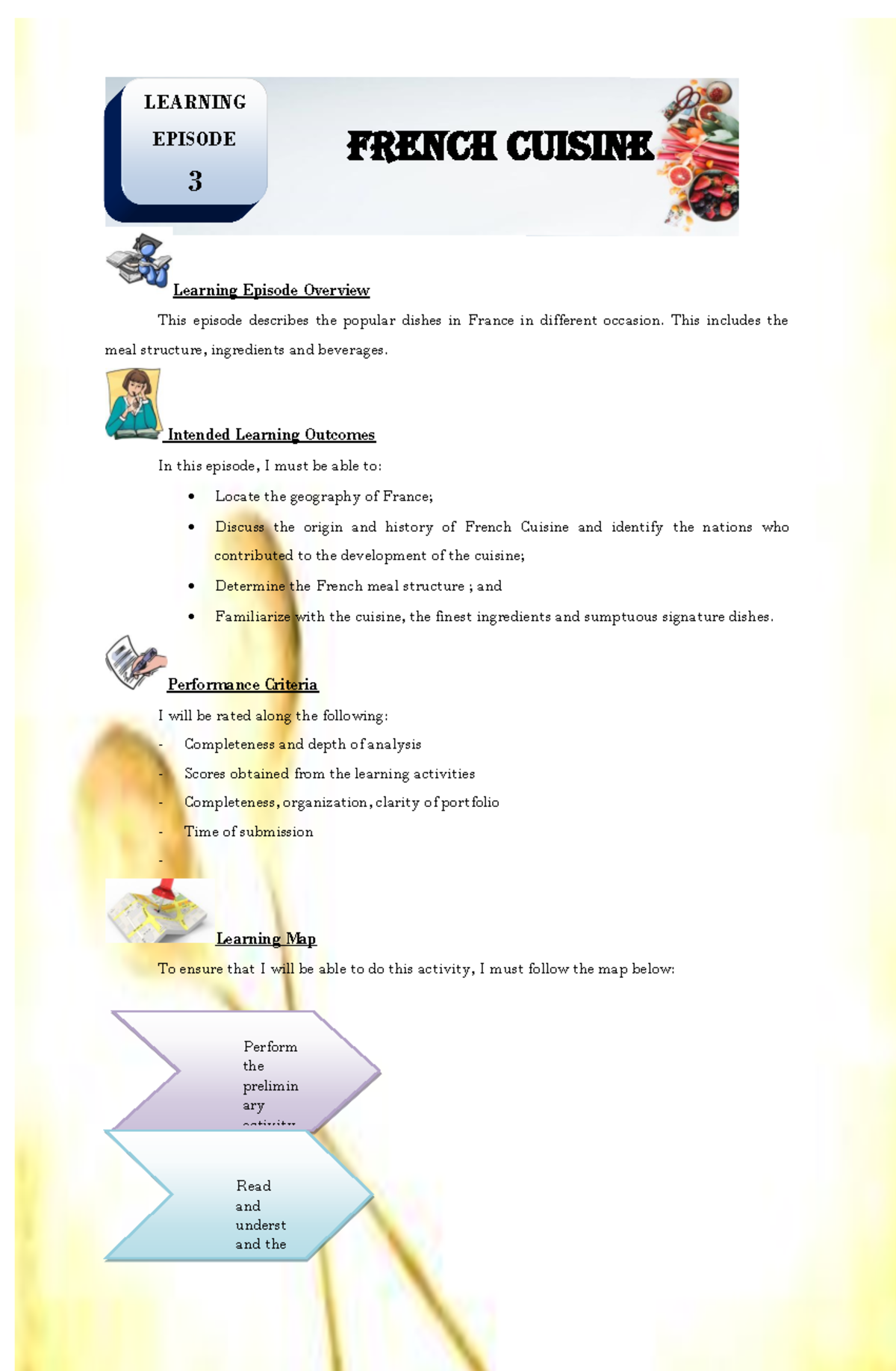 Learning Episode 3 french cuisine - french cuisine Learning Episode ...