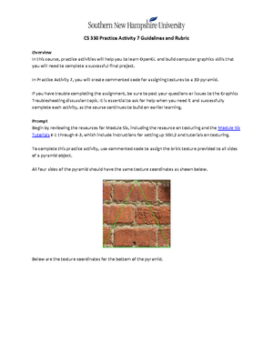 How-To Textures and Lighting - CS 330 Module Six Tutorials Tutorial 6-1 ...