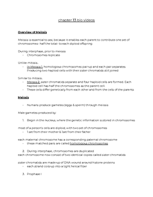 Bio 17 videos - Notes - bio chapter 17 video The Genetic Code - The ...