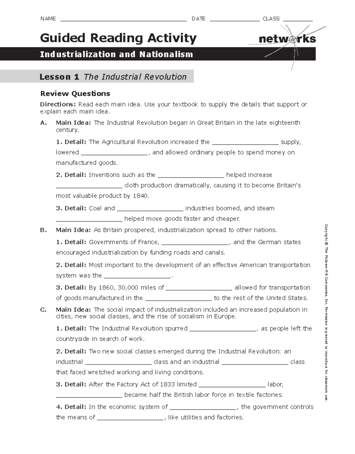 Chp 10 lesson 1 guided reading - NAME ...