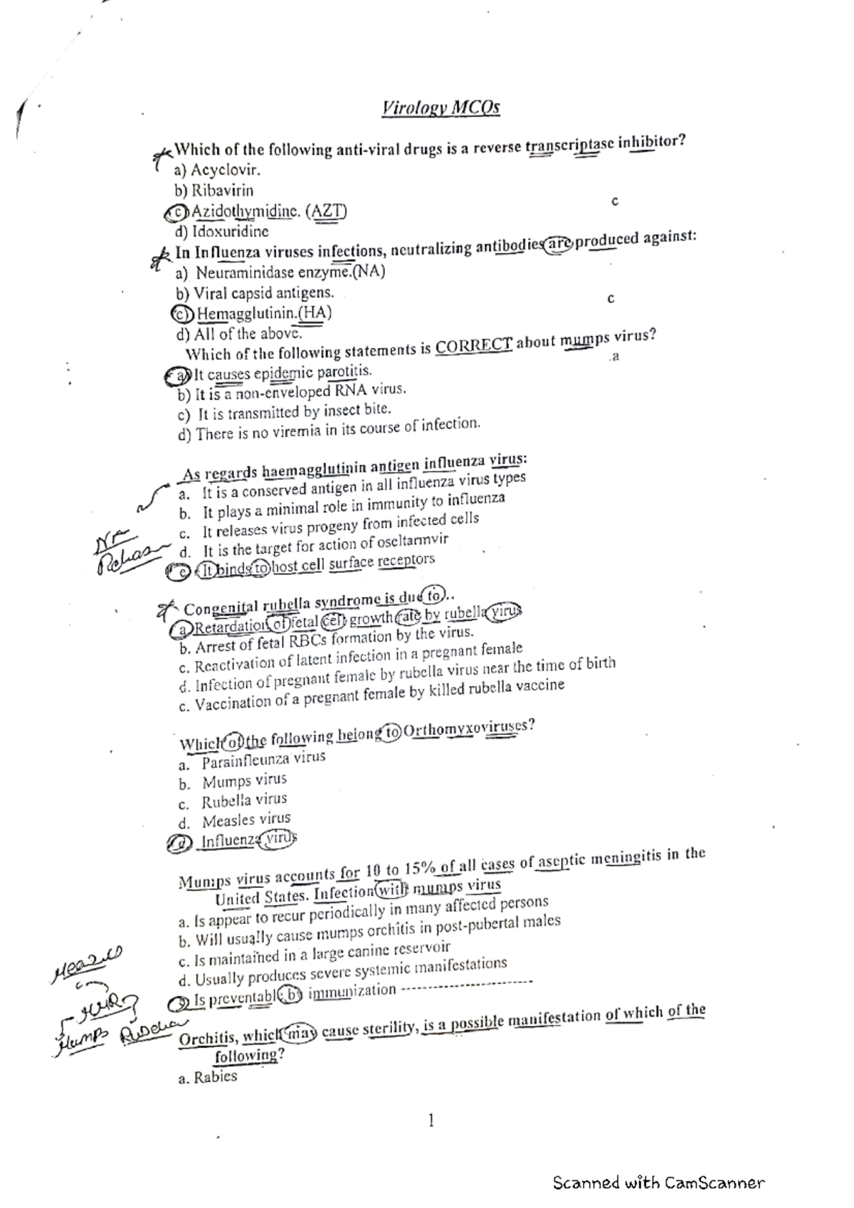 Virology MCQ - Studocu