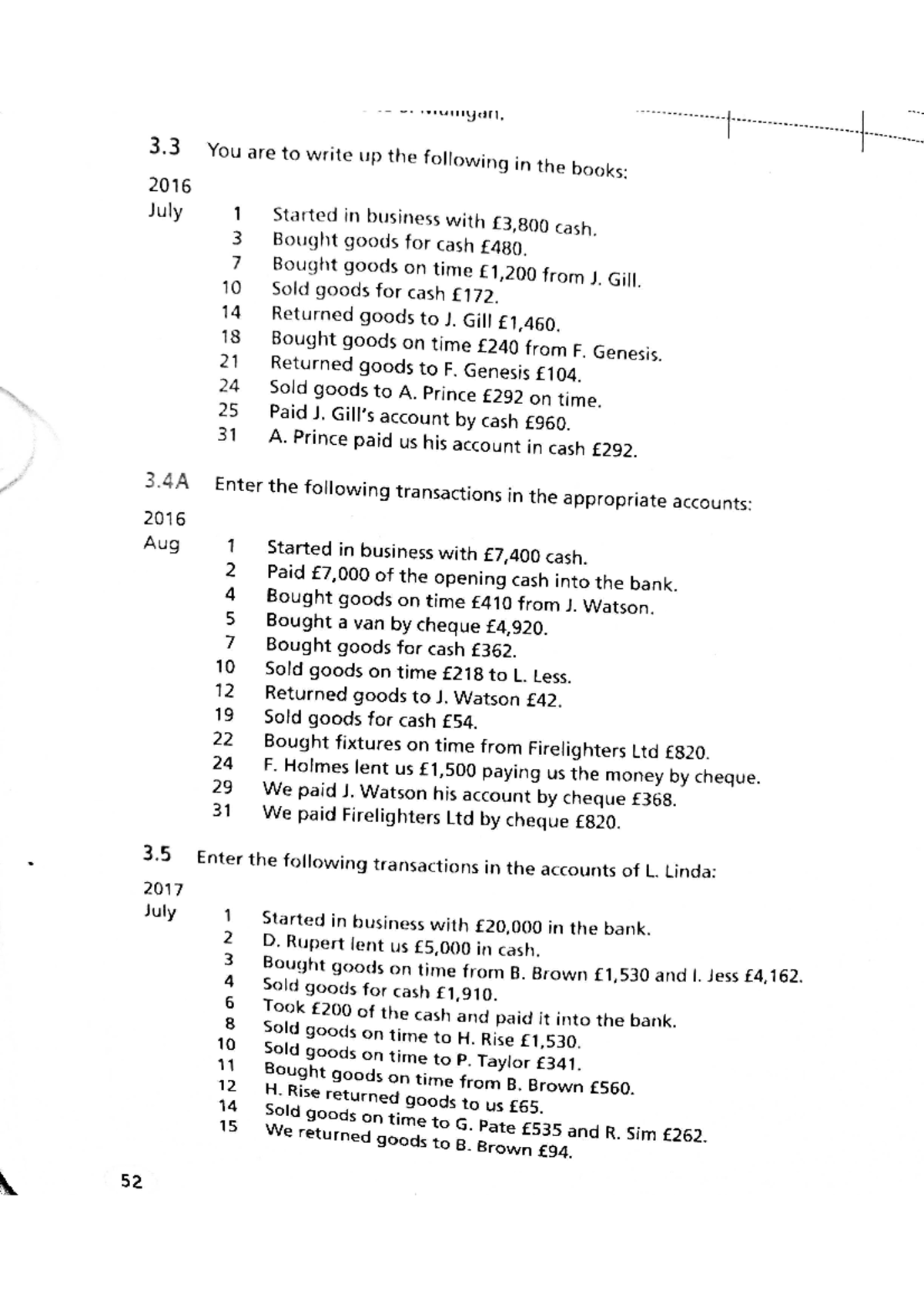 Ledger T-Account - practice questions - BACHELOR OF ACCOUNTANCY (HONOUR ...