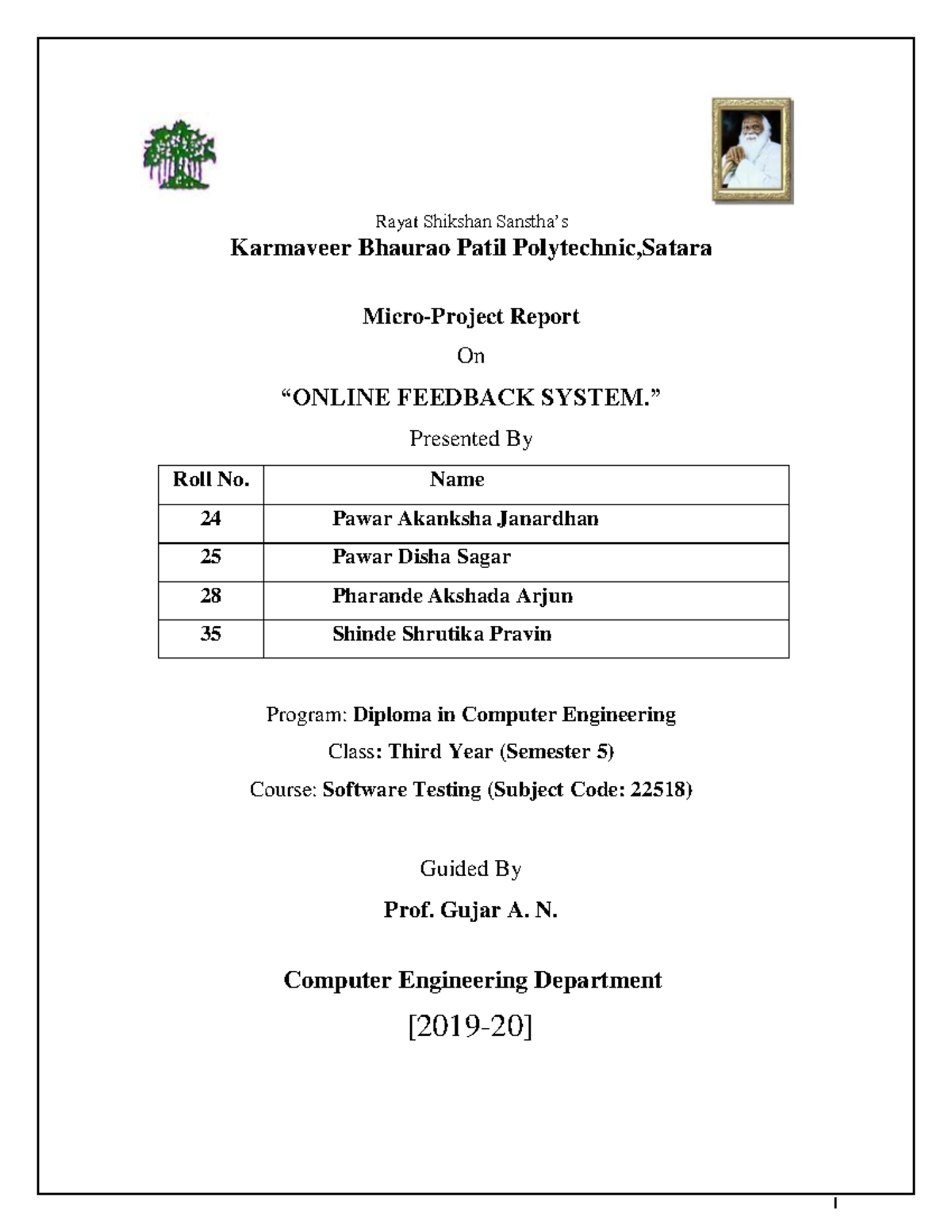 STE Micro Project Report PDF - Rayat Shikshan Sanstha‟s Karmaveer ...