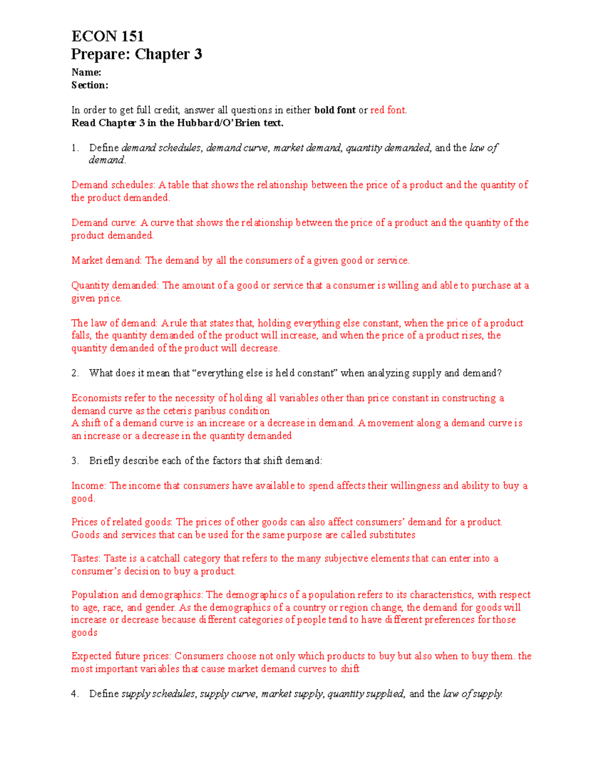 Econ151 document Prepare-W02-Supply and Demand (1) - ECON 151 Prepare ...