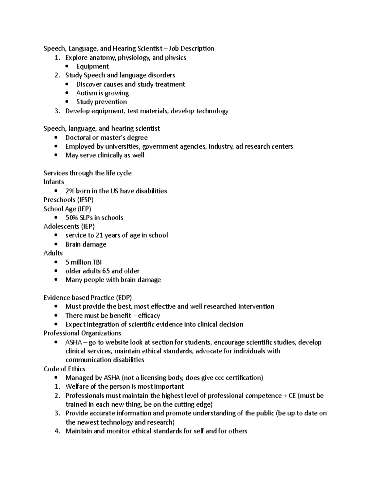 Final Exam Review - SLP Job - Speech, Language, and Hearing Scientist ...