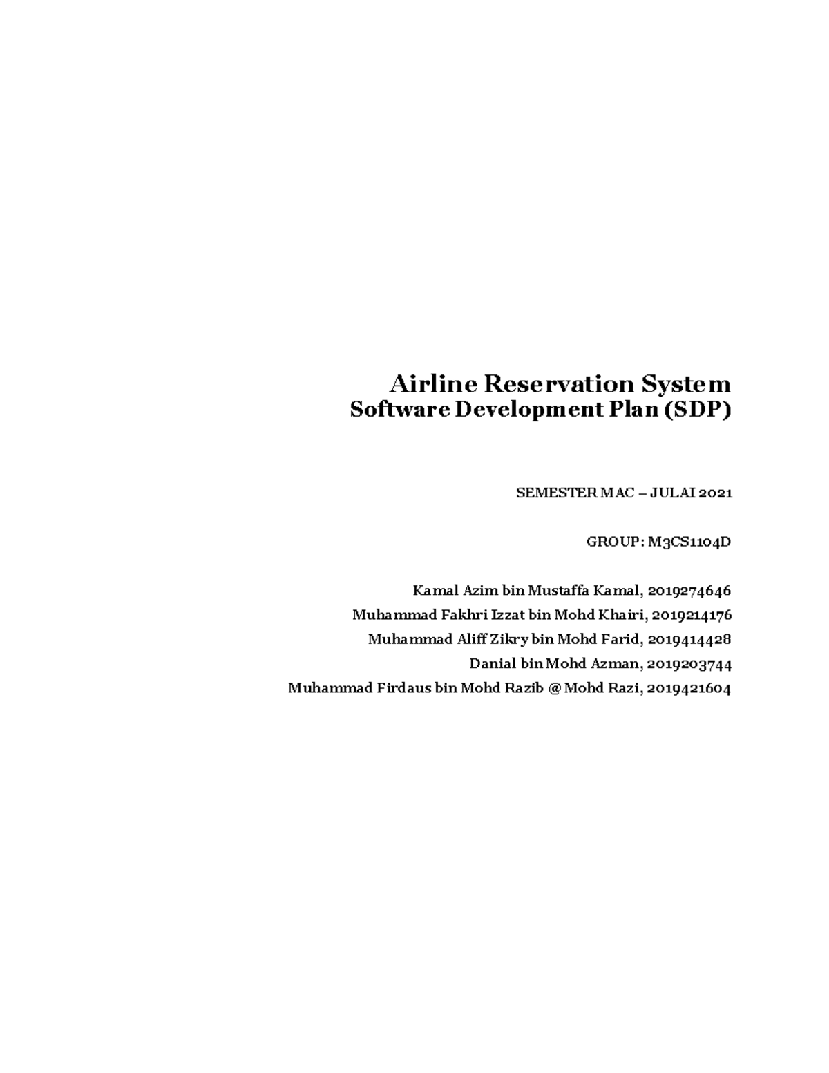 Software Development Plan (SDP) - Introduction 1 History of ...