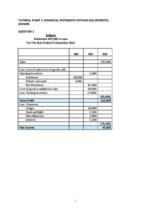 W1-Tutorial 1-Part 1 DONE - TUTORIAL 1 PART 1 QUESTION 1 a) What uses of financial accounting ...