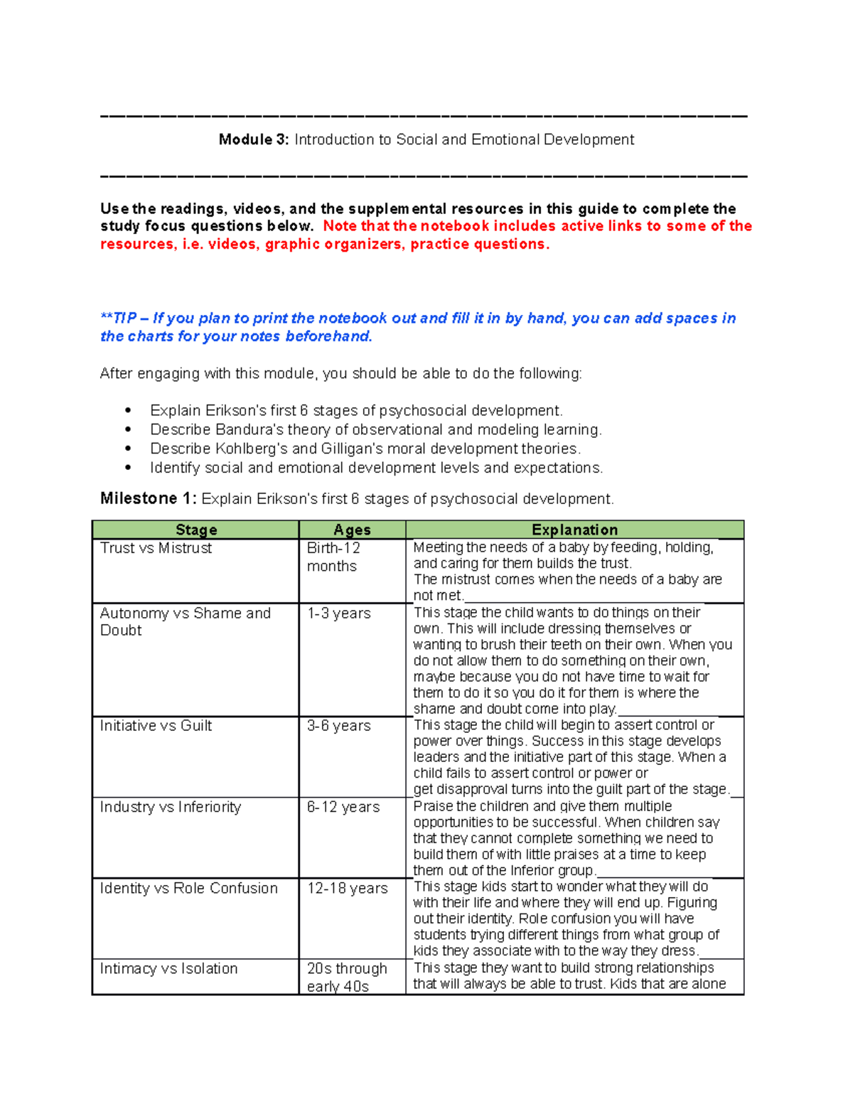 Module 3 Notebook - Class notes for D166 mod3 - - Studocu