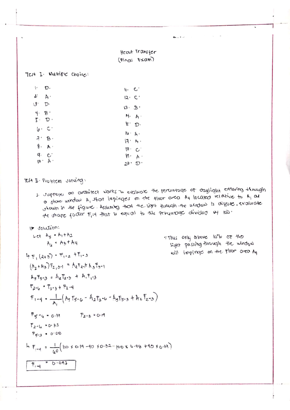 Heat transfer Final Exam - Mechanical Engineering - NVSU - Studocu