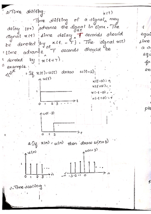 Analysis of discrete time signal Signals and System notes - Studocu