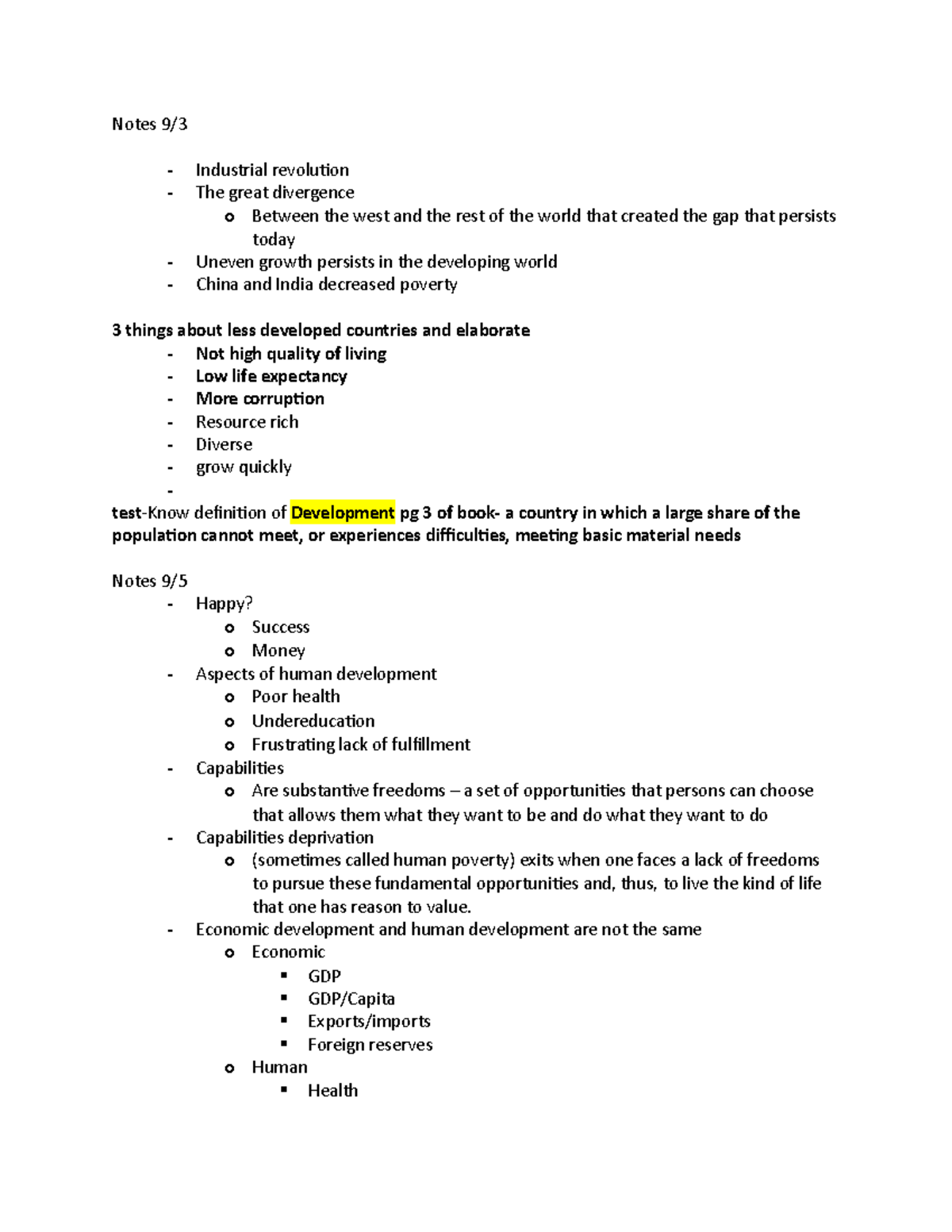 Global development Notes - Notes 9/ Industrial revolution The great ...