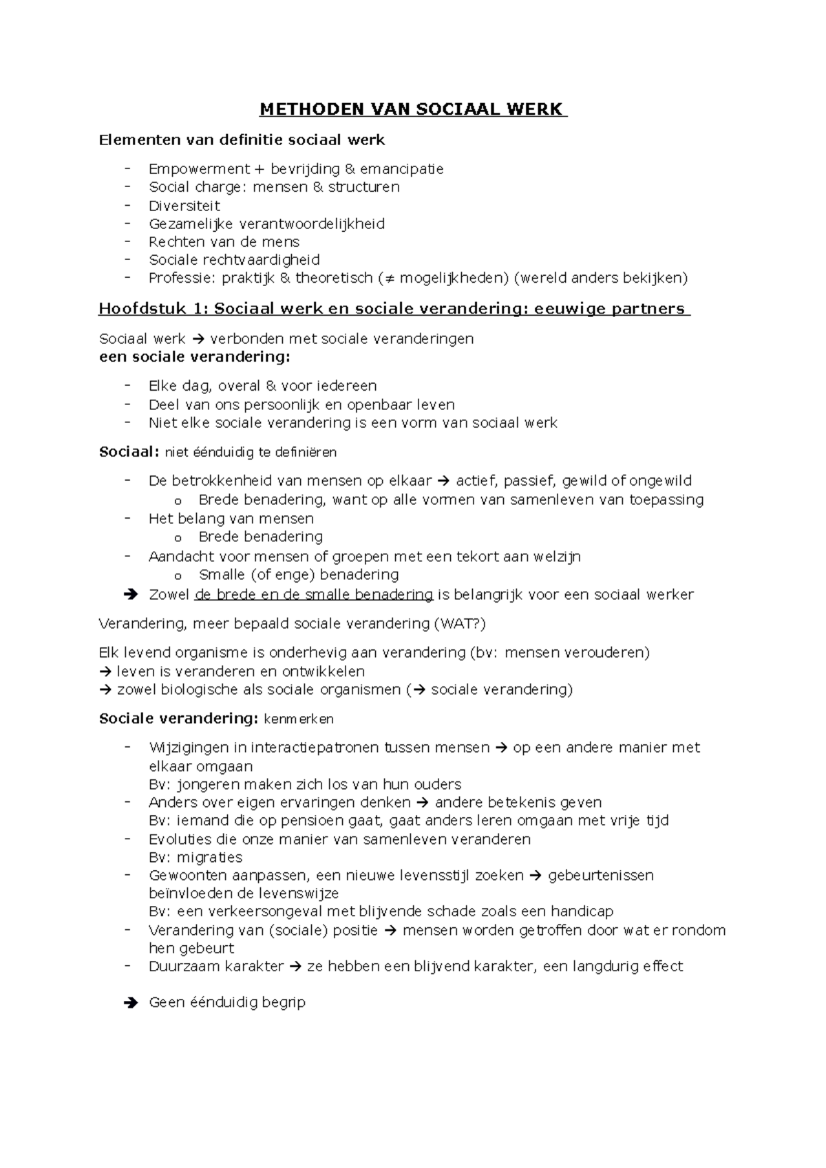 Methoden van sociaal werk - METHODEN VAN SOCIAAL WERK Elementen van ...