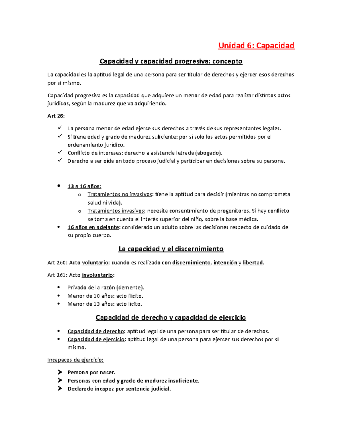 Unidad 6 - Derecho Civil parte general - Unidad 6: y capacidad ...