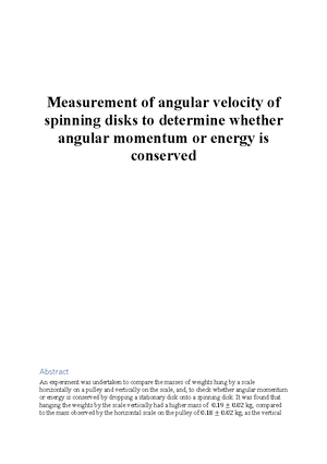 PHYS101 Formula Sheet 2022 - Information and expressions that may be ...