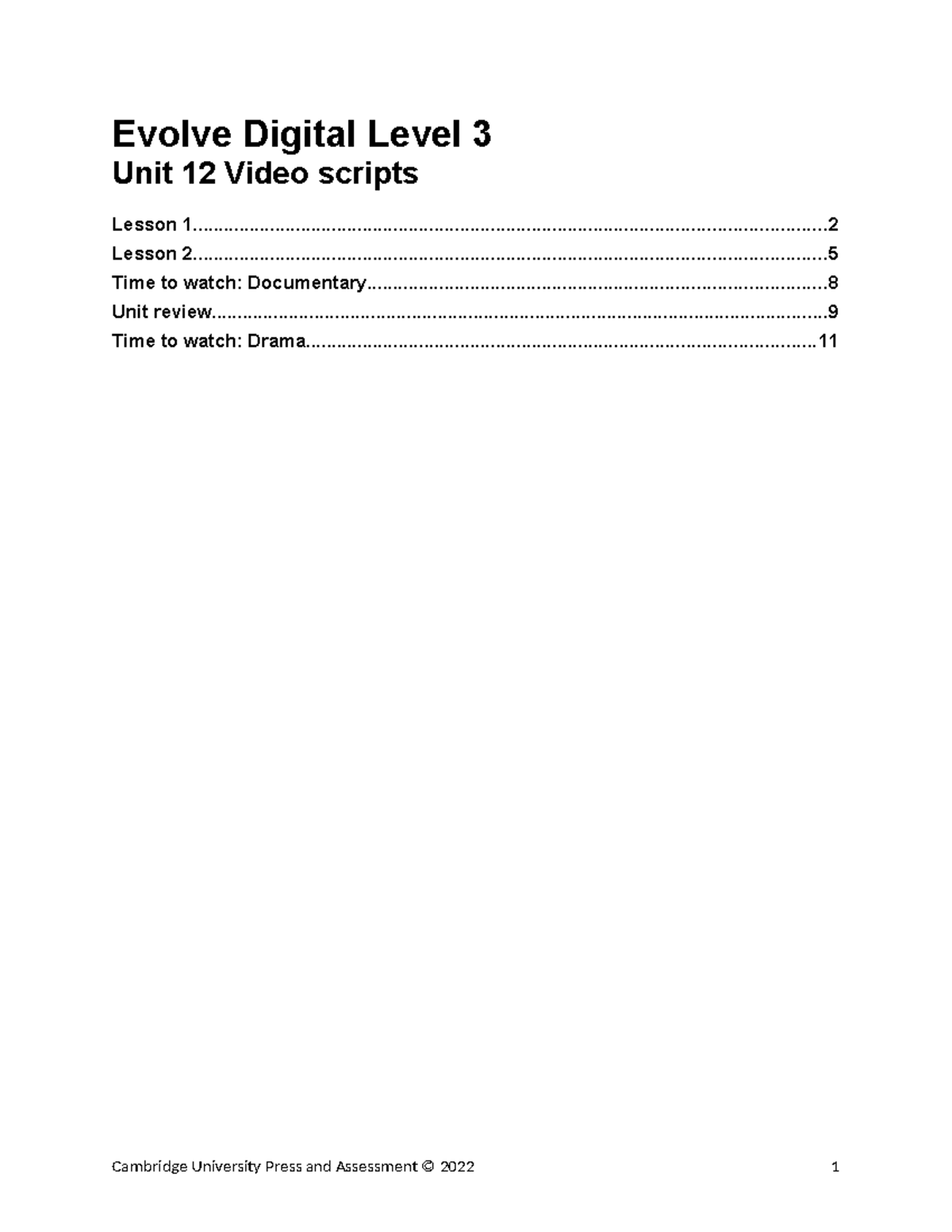 Evolve Digital Level 3 Students Course Unit 12 Video scripts - Unit 12 ...