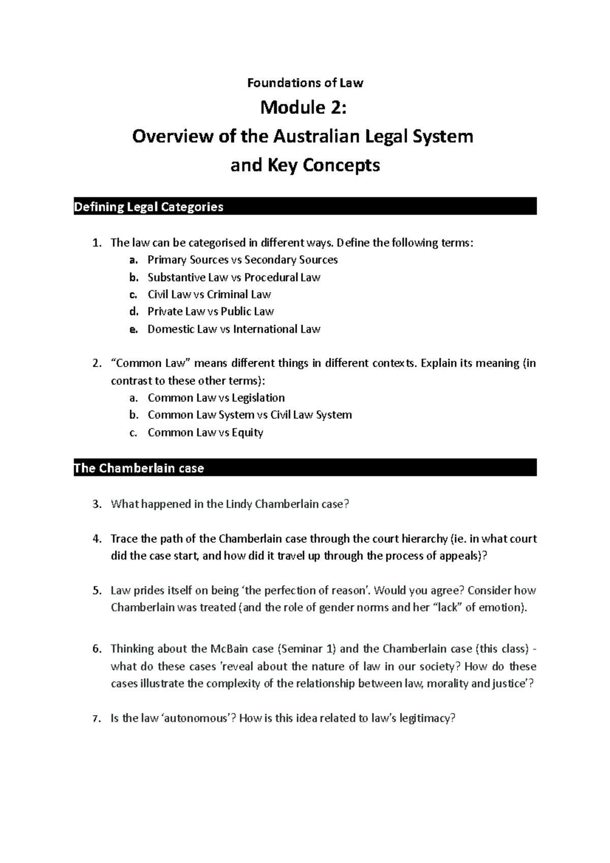 S23 FOL 2 - Overview-1 - Foundations of Law cheat sheet. - Foundations ...