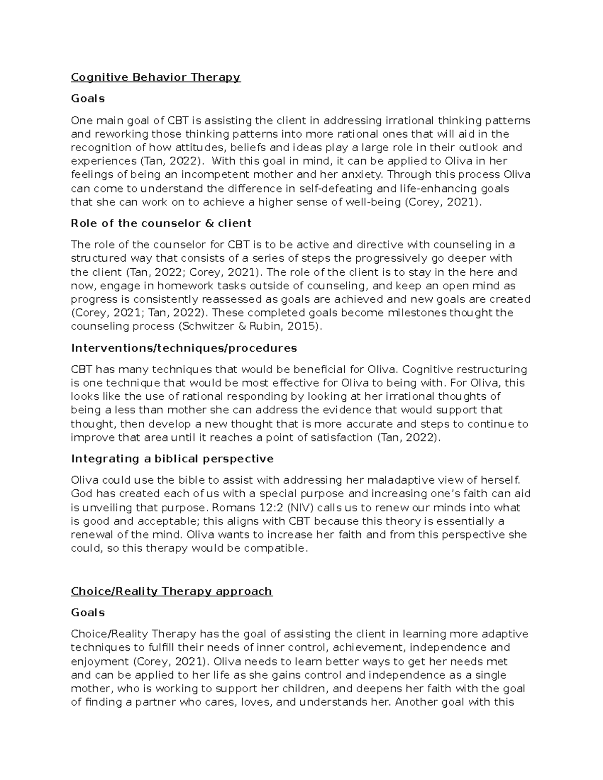 Cognitive Behavior Therapy - Cognitive Behavior Therapy Goals One main ...