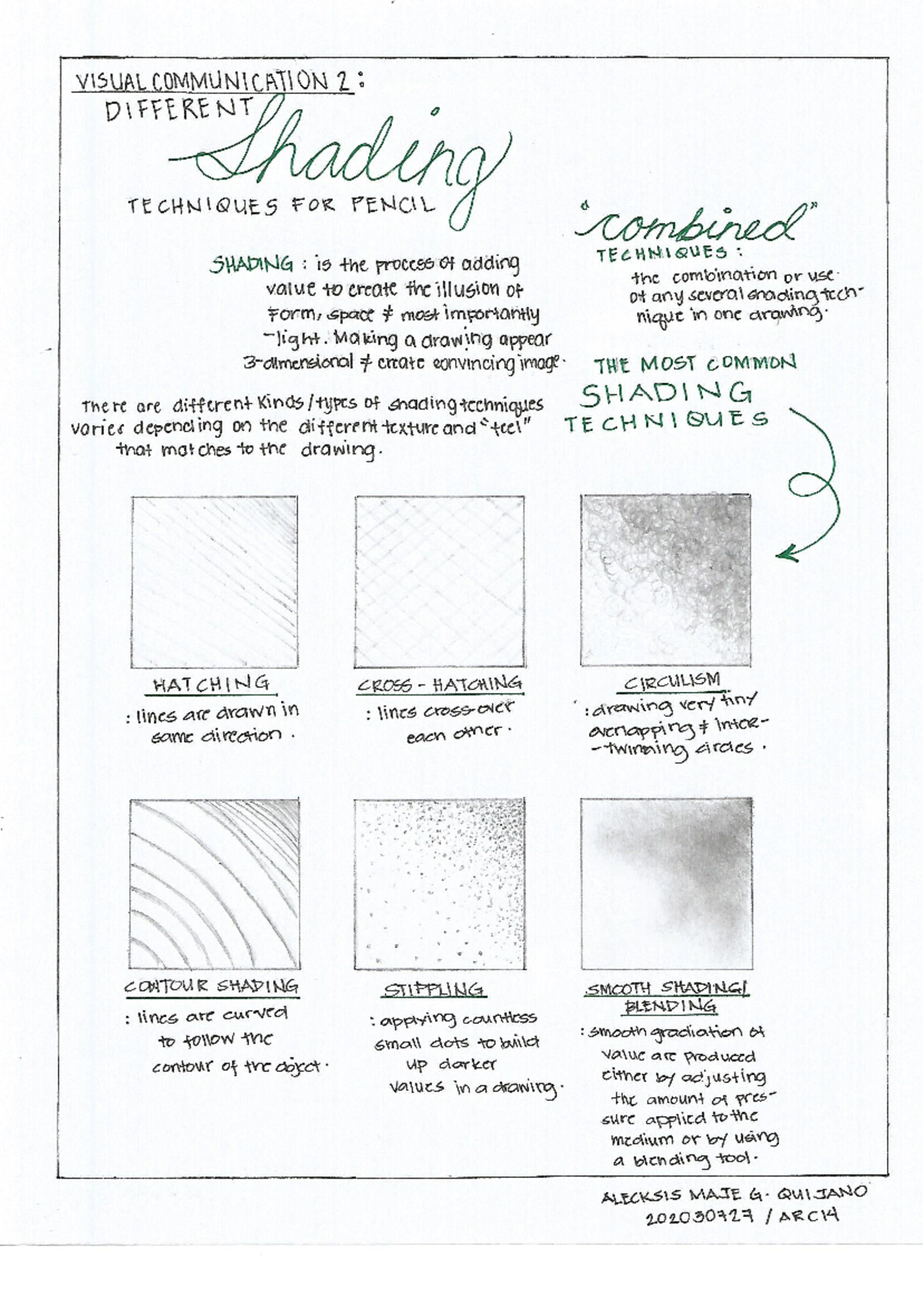 Viscom 2 ASS 1 - Manual - VISUAL COMMUNICATION 2: DIFFERENT TECHNIQUES ...