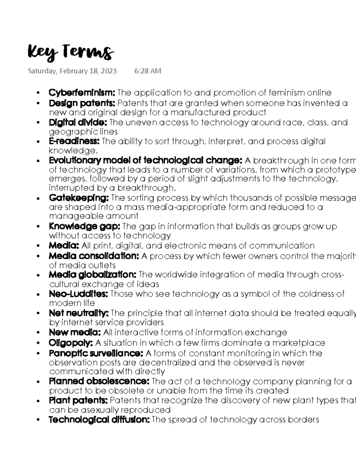 Key Terms: Media - Cyberfeminism: The application to and promotion of ...