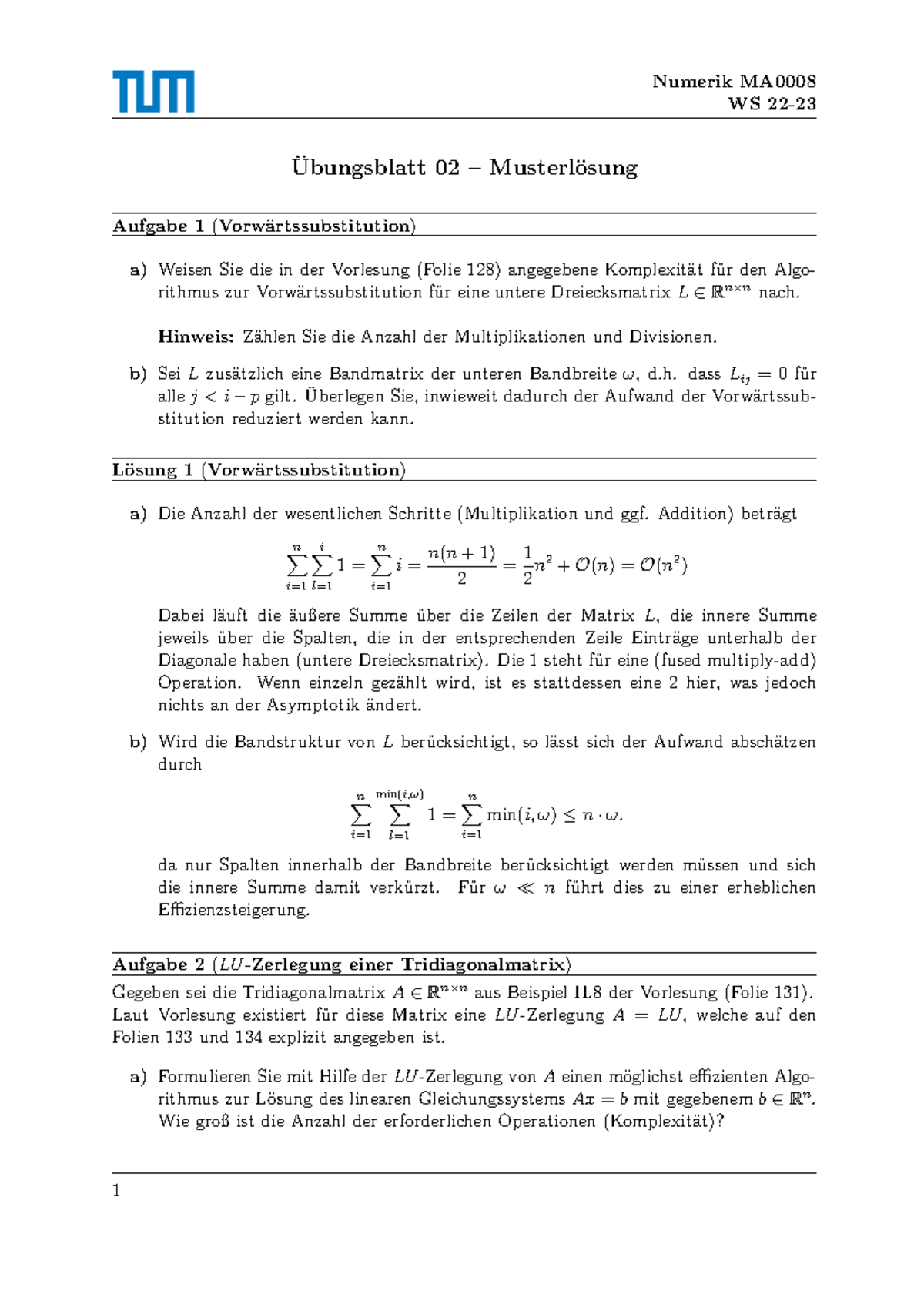 Musterloesung 02 - Übungen mit Lösungen - Numerik MA WS 22- Übungsblatt ...