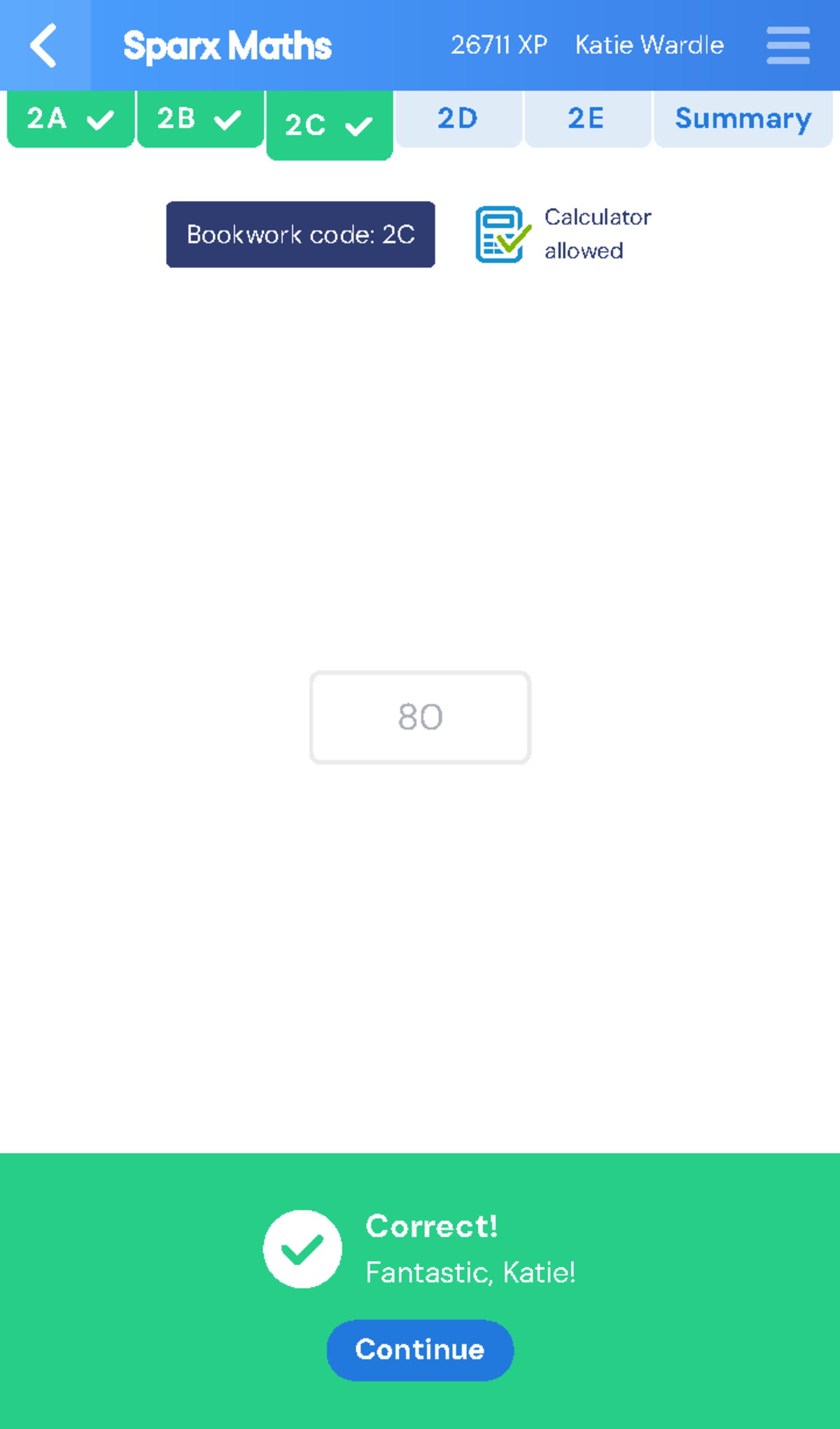 Sparx Maths 9 - 26711 XP Katie Wardle 2 A 2 B 2 C 2 D 2 E Summary ...