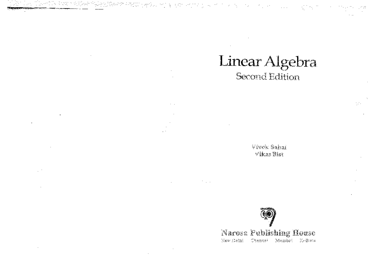 Csir net gate mathematical sciences linear algebra book narosa ...