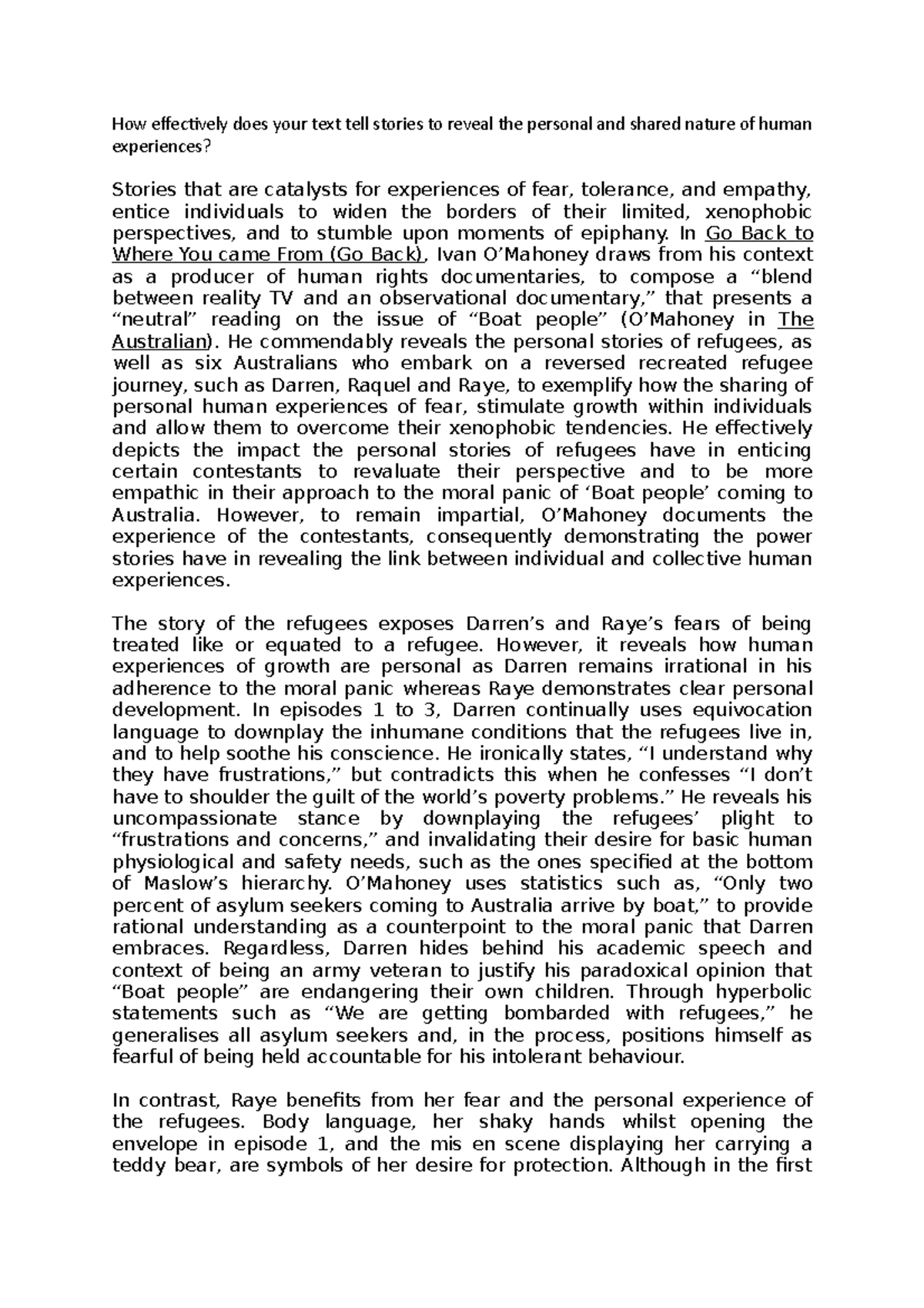 Common Mod generic essay - How effectively does your text tell stories ...