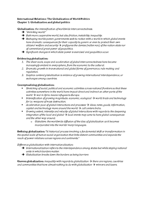 POL 2103A Book Reading - Global Politics: Applying Theory to A Complex ...