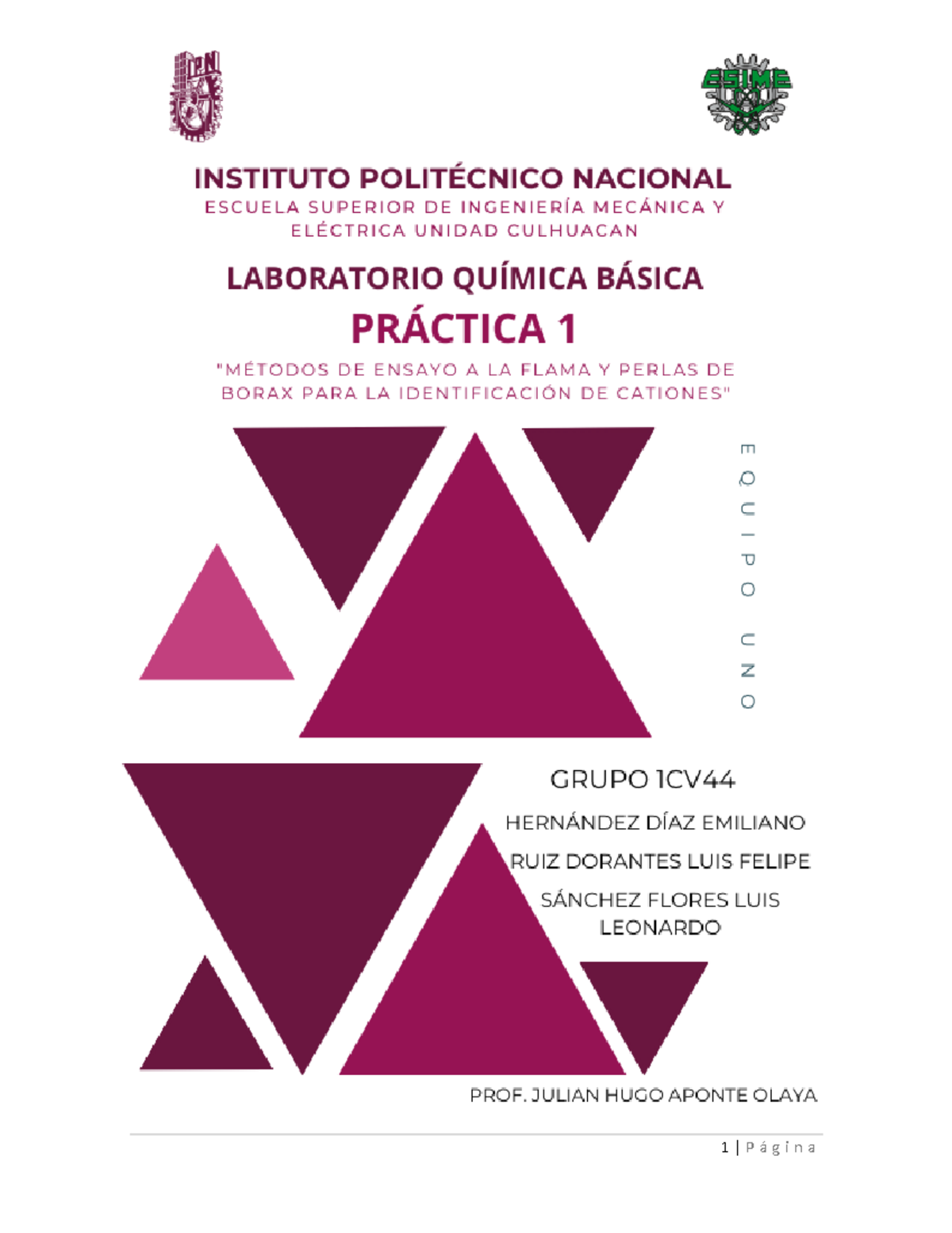 practica 1 metodos de ensayo - Índice Objetivo - Studocu