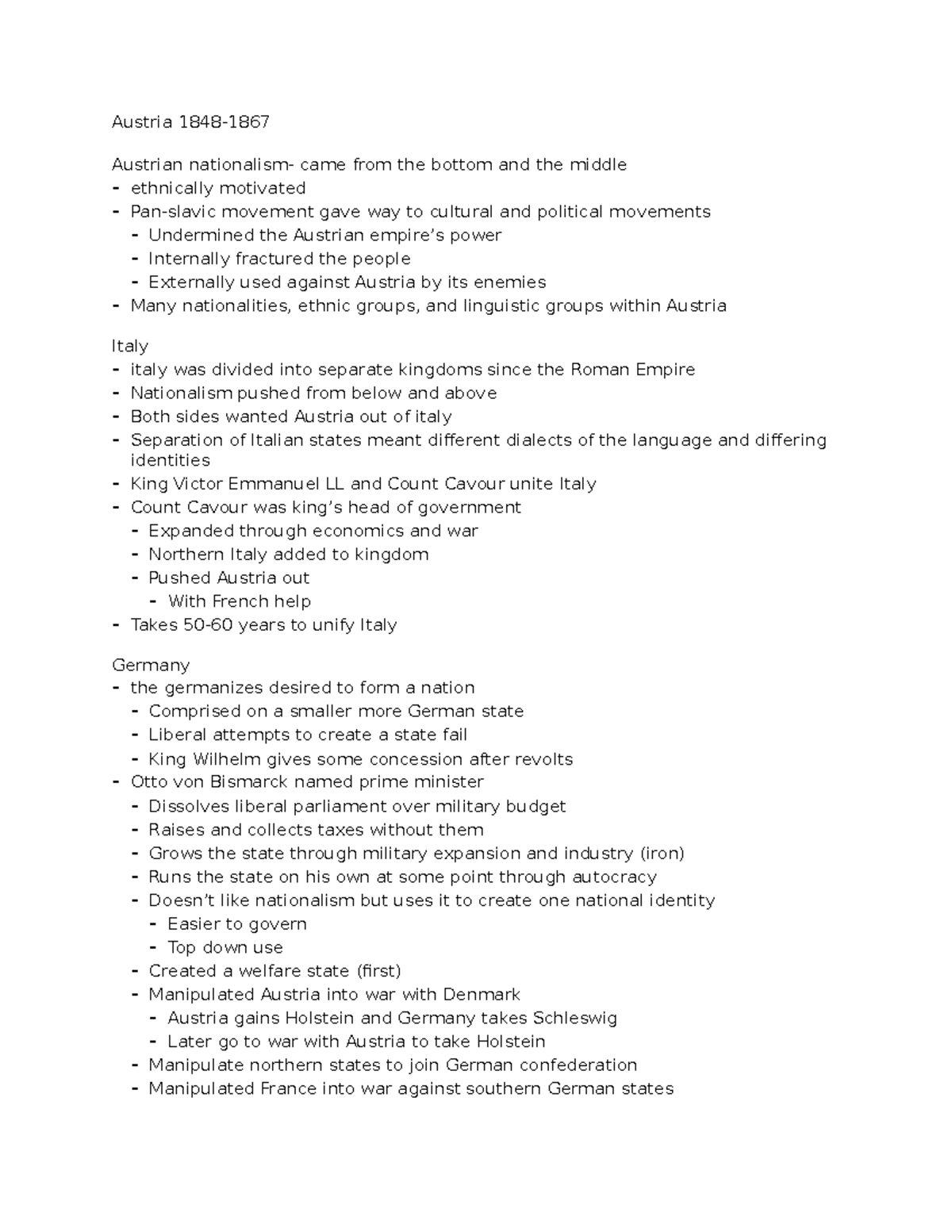 World History in class ch24c: Austria 1848-1867 - Austria 1848 ...