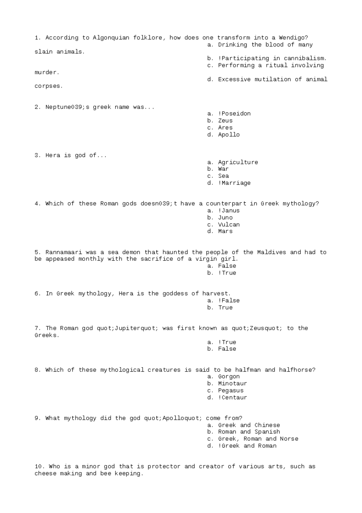 Random-Handout-10 - nothing matters - According to Algonquian folklore ...