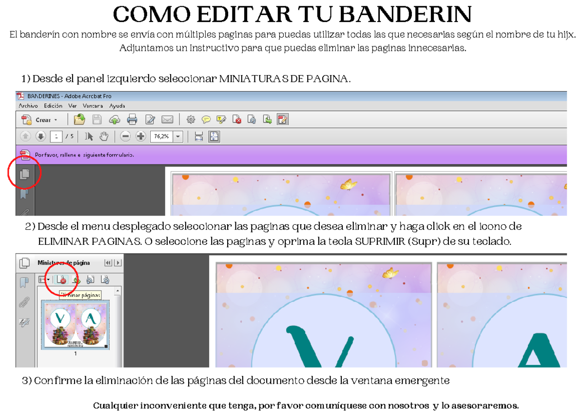 Banderin CON Nombre - practicas - COMO EDITAR TU BANDERIN El banderín ...