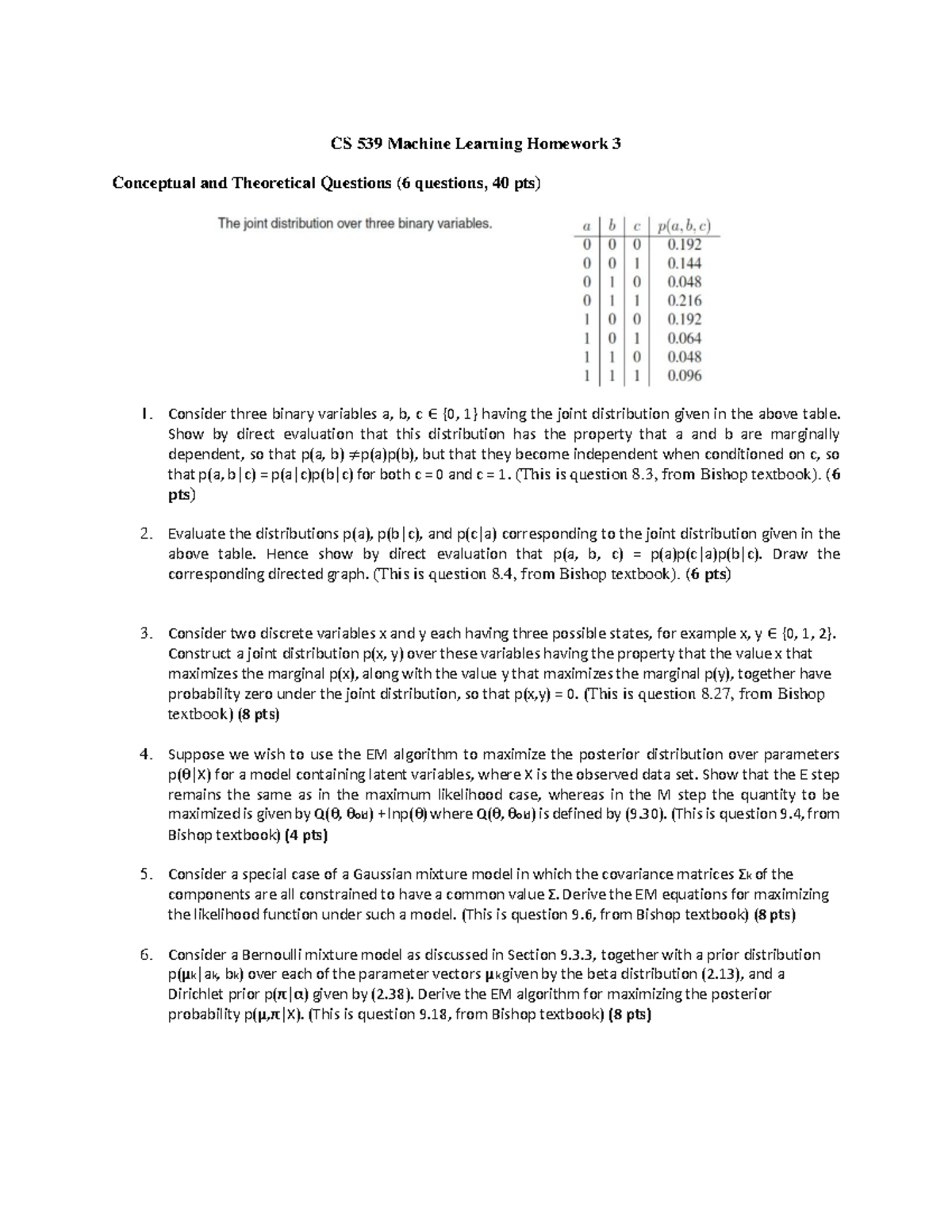 CS 539 Machine Learning Homework 3 Questions - CS 539 Machine Learning ...