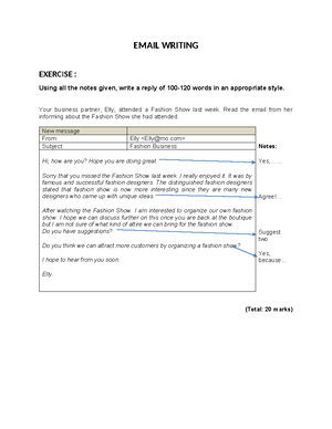 MEMO Writing - Exercise - MEMO WRITING You are a manager at Shell Jalan ...