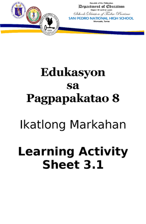 Statistics and Probability Q4 M4 - SENIOR HIGH SCHOOL Statistics and ...