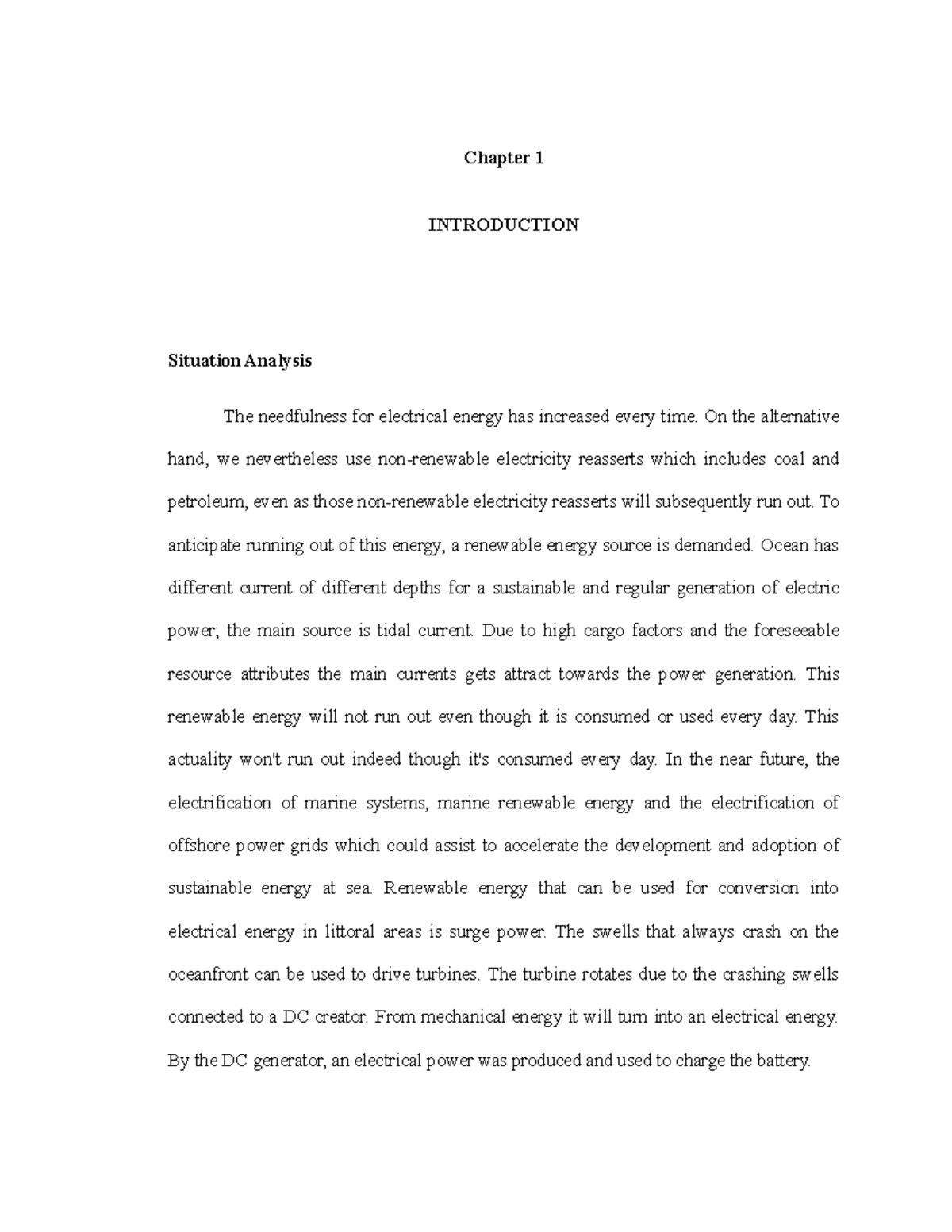 Chapter 1 - Study well - Chapter 1 INTRODUCTION Situation Analysis The ...