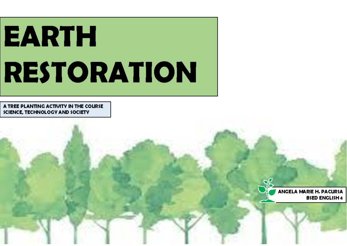 Pacursa, Angela Marie H. - STS- Earth Restoration - EARTH RESTORATION A ...
