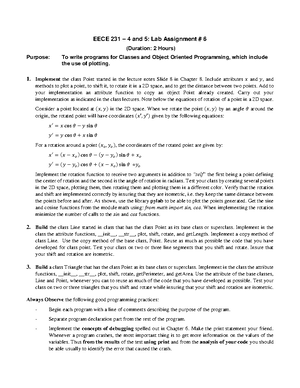 EECE 231 Lab 6 2023 - dfsds - EECE 231 – 4 and 5: Lab Assignment # 6 ( 2023 ) (Duration: 2 Hours ...