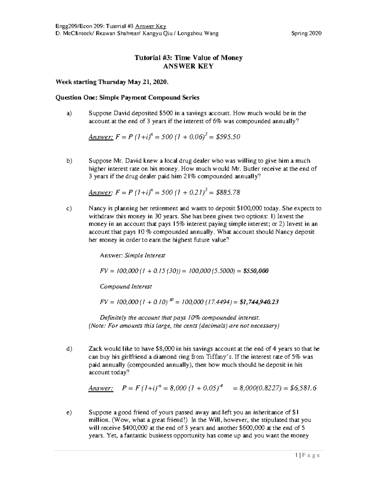 Econ 209 Tutorial 3. KEY. May 21. 2020 - D. McClintock/ Rezwan Shahrear ...