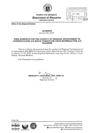 Advisory Guidelines ON THE 2024 Accreditation AND Equivalency AE TEST ...