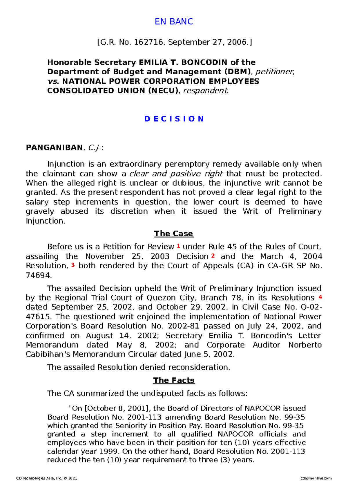 1 Boncodin v National Power Corp Employees Consolidated Union - EN BANC ...