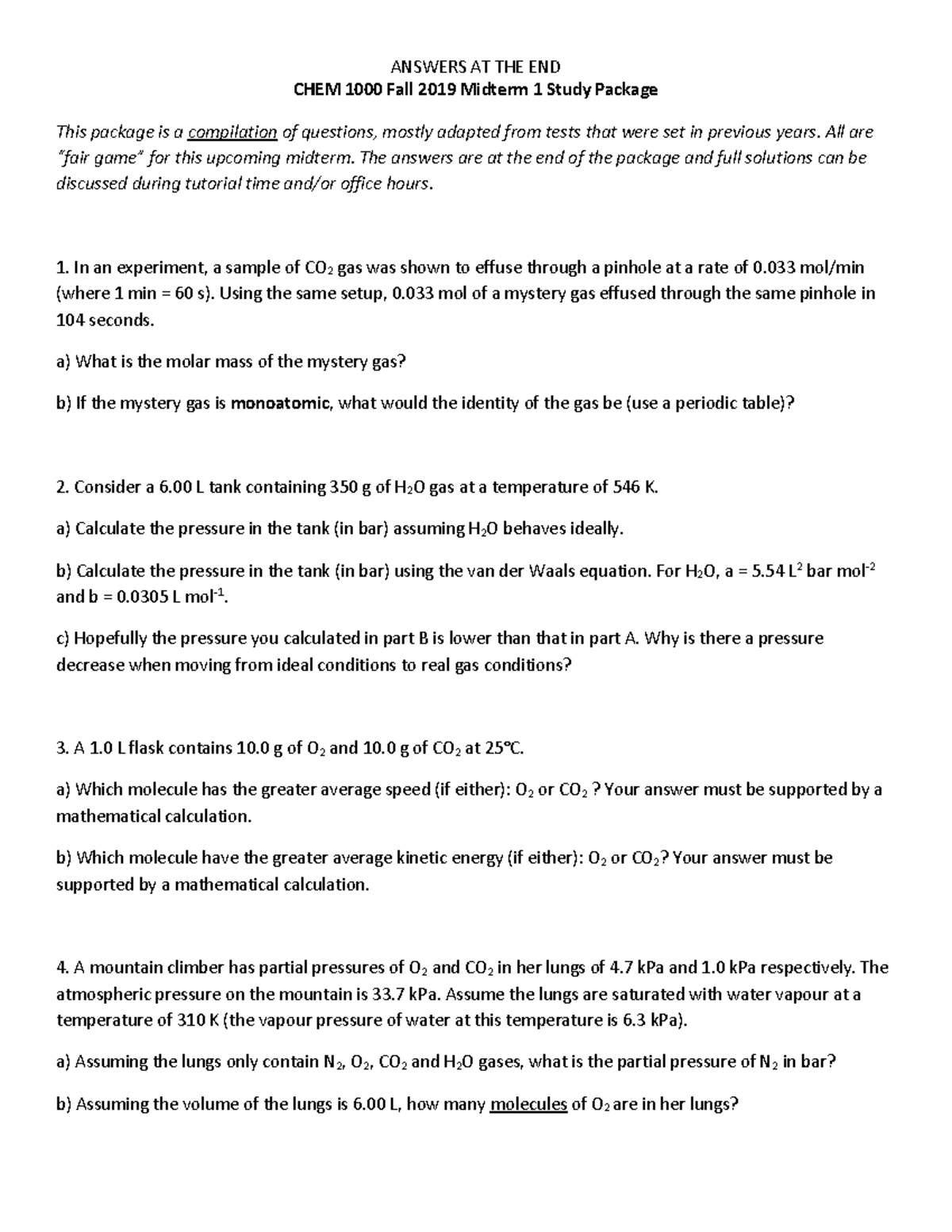 Midterm 29 September 2019, questions and answers - Warning: TT: undefined function: 32 ANSWERS ...