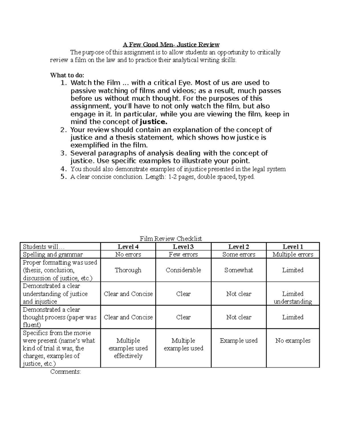 A few good men - Comprehensive notes from Ms. Hurley - A Few Good Men ...