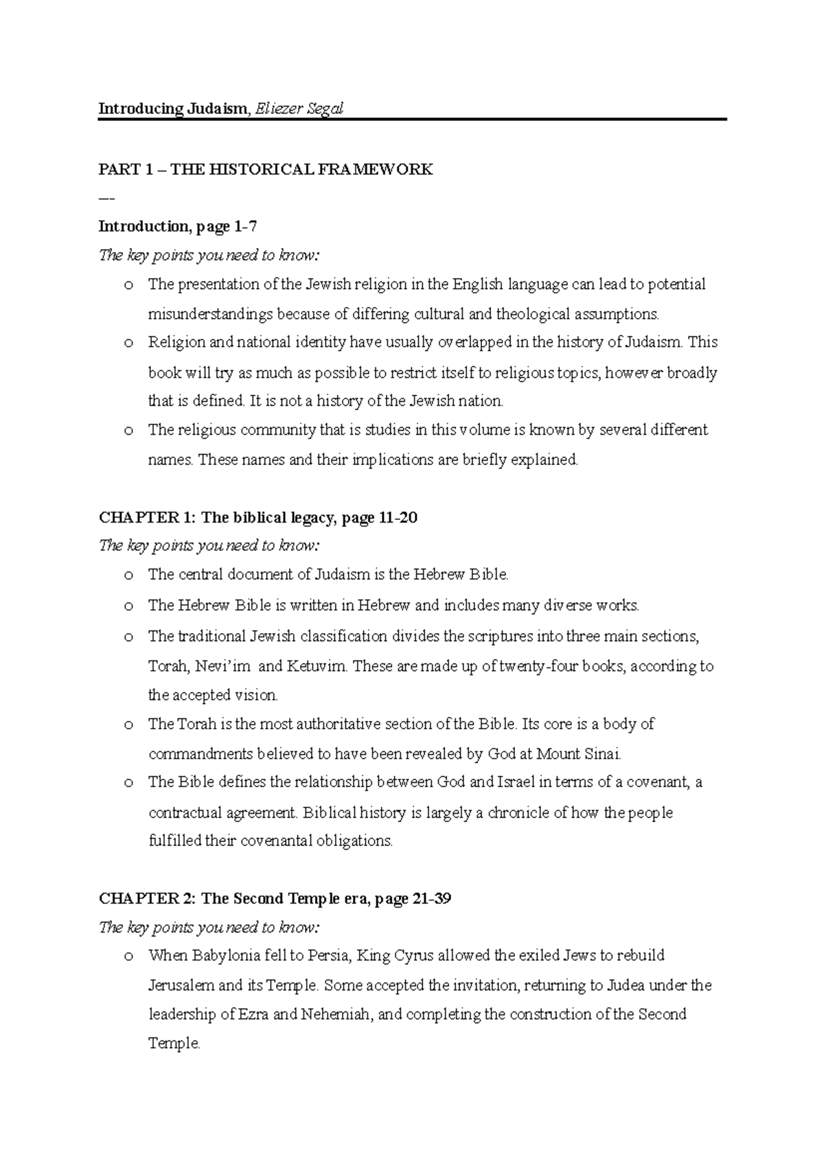 Judaism, key points you need to know - Introducing Judaism , Eliezer ...