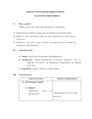 Lesson for grade 7 - Subject: English 7 Grade Level: Grade 7 Objective ...