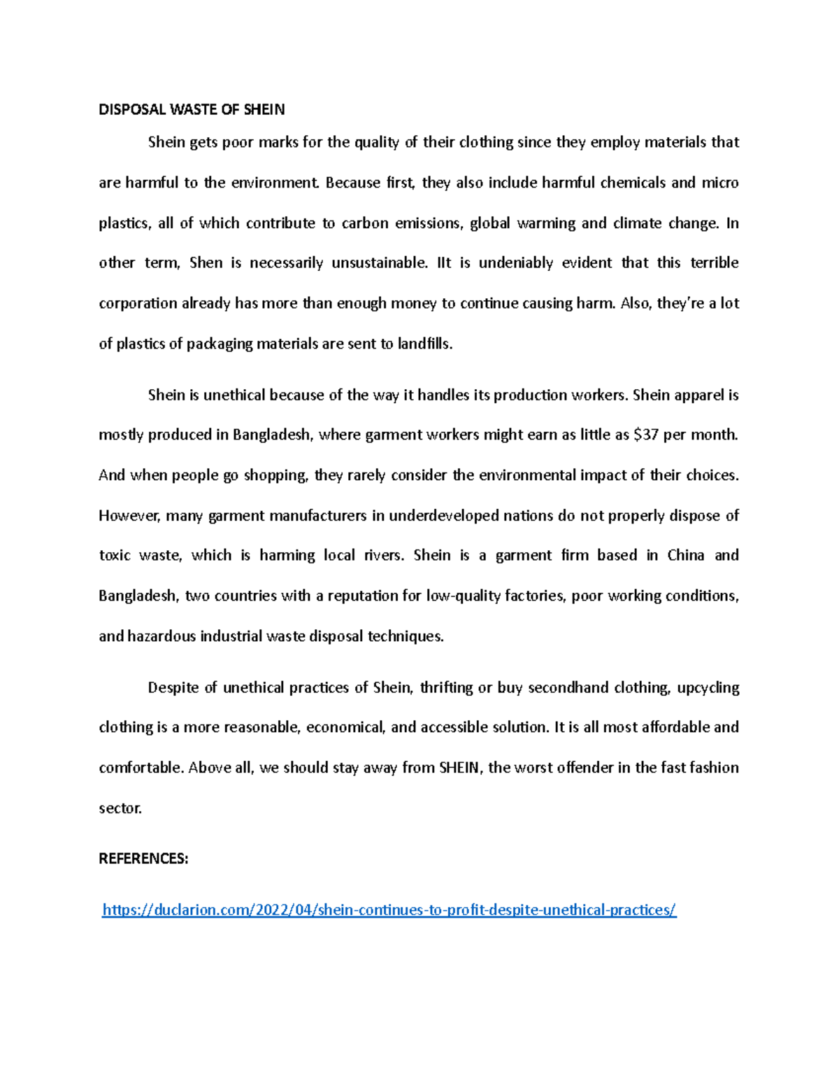 Disposal Waste OF Shein - DISPOSAL WASTE OF SHEIN Shein gets poor marks ...