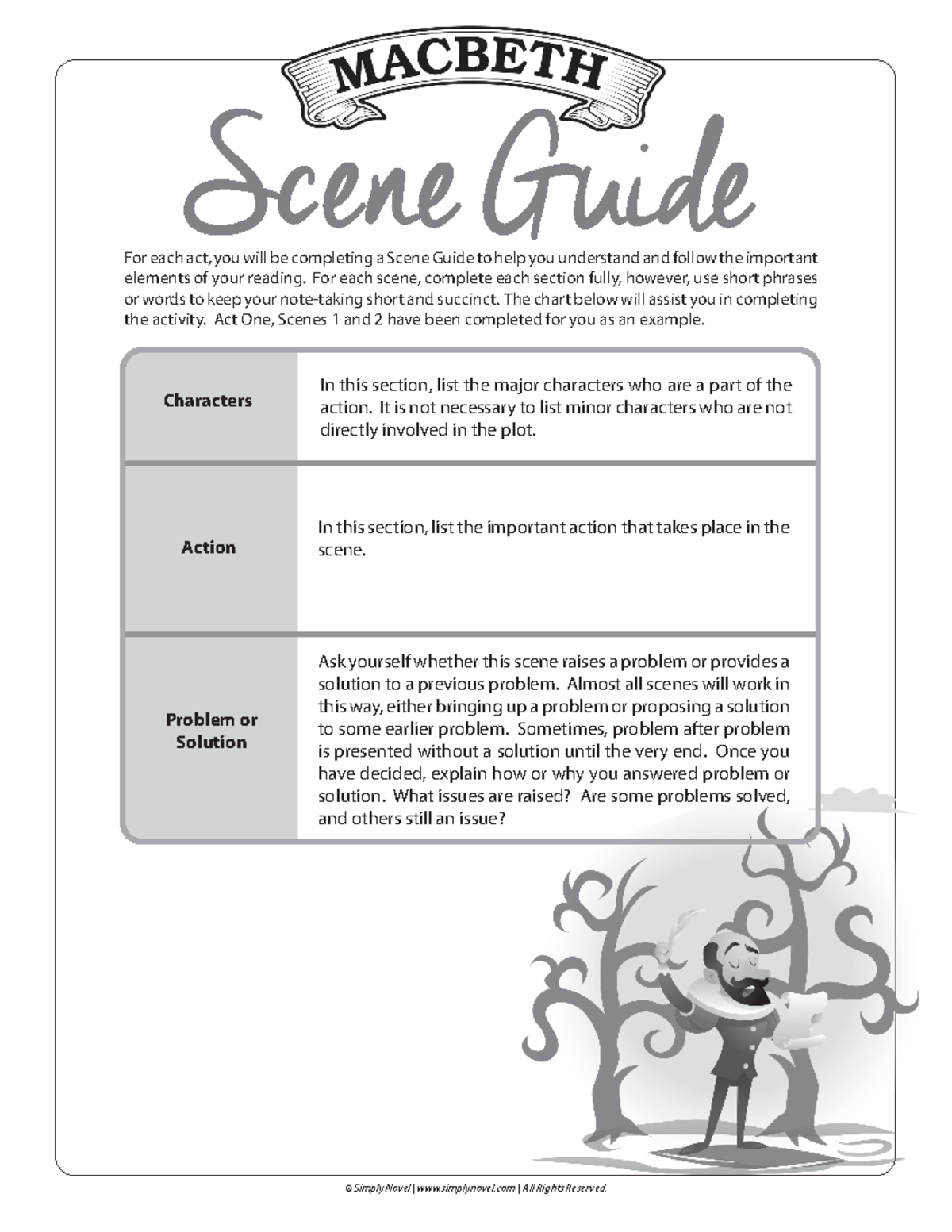 Answer KEY Macbeth Scene Guide - Copyrighted material by Simply Novel ...