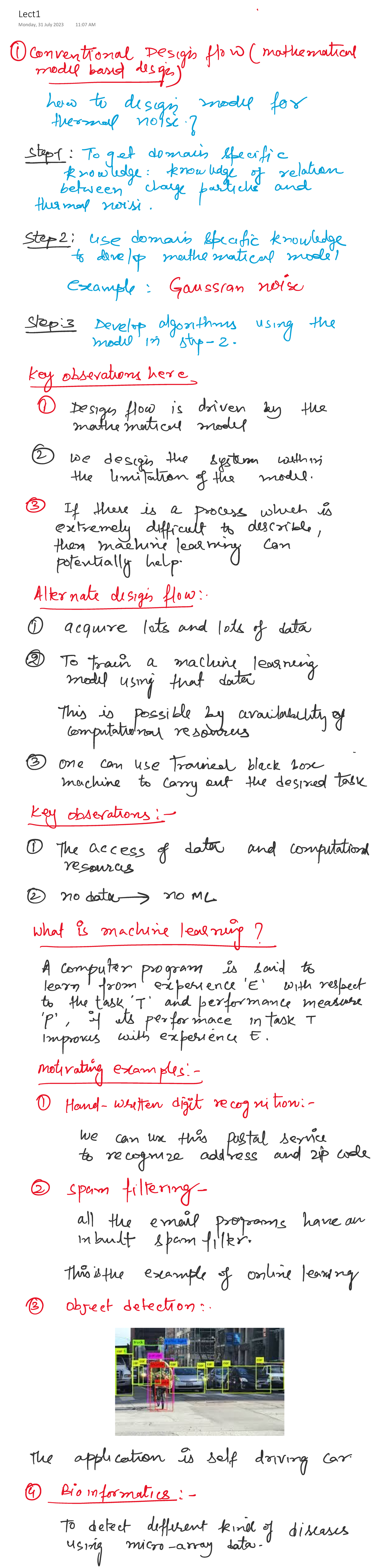 Lect1 - Machine learning - Lect Monday, 31 July 2023 11:07 AM - Studocu