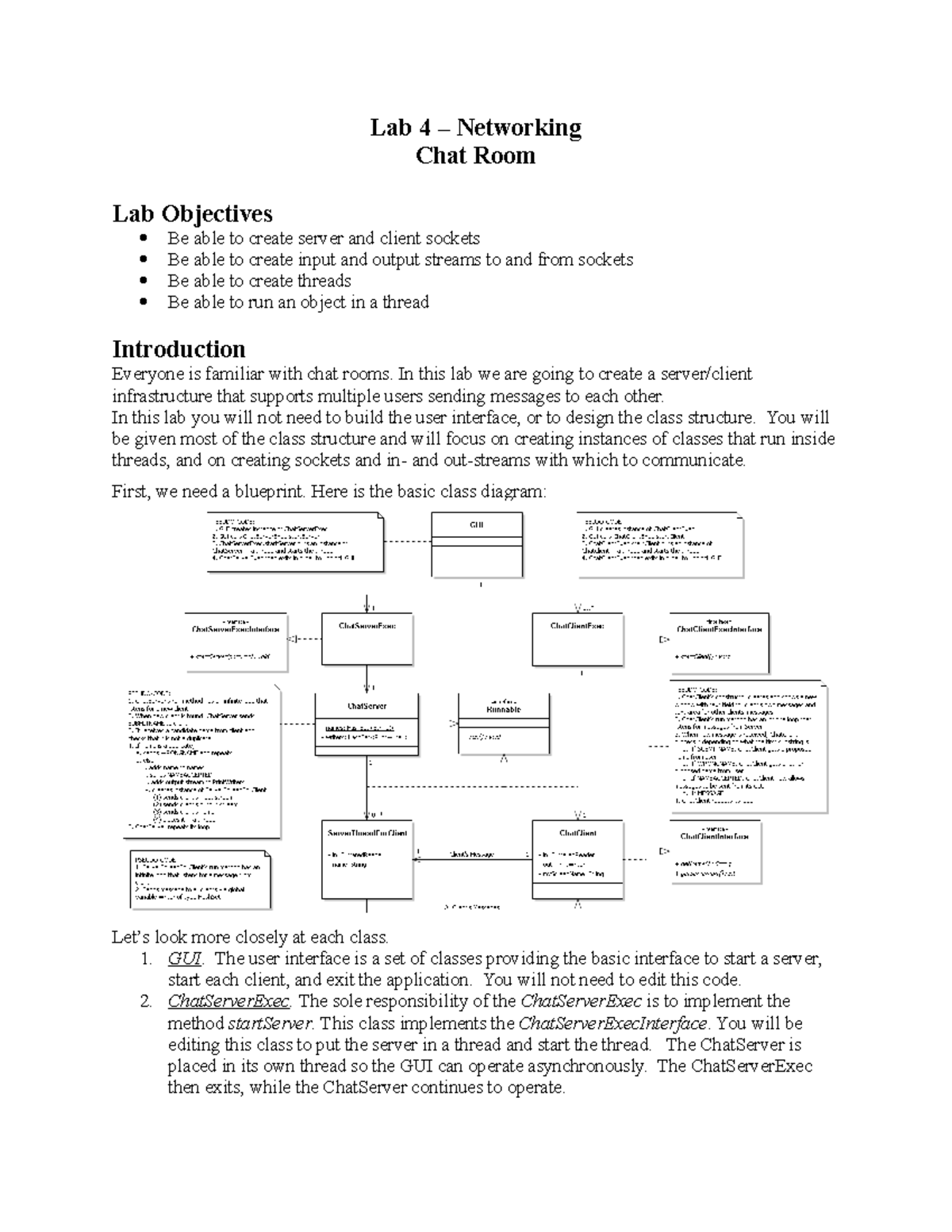 Lab 10 - Chat Room - Chat Room - Lab 4 – Networking Chat Room Lab ...